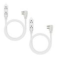 DEWENWILS 3ft Indoor Extension Cord, Flat Plug, 3 Outlets, 16 AWG, 2 ...