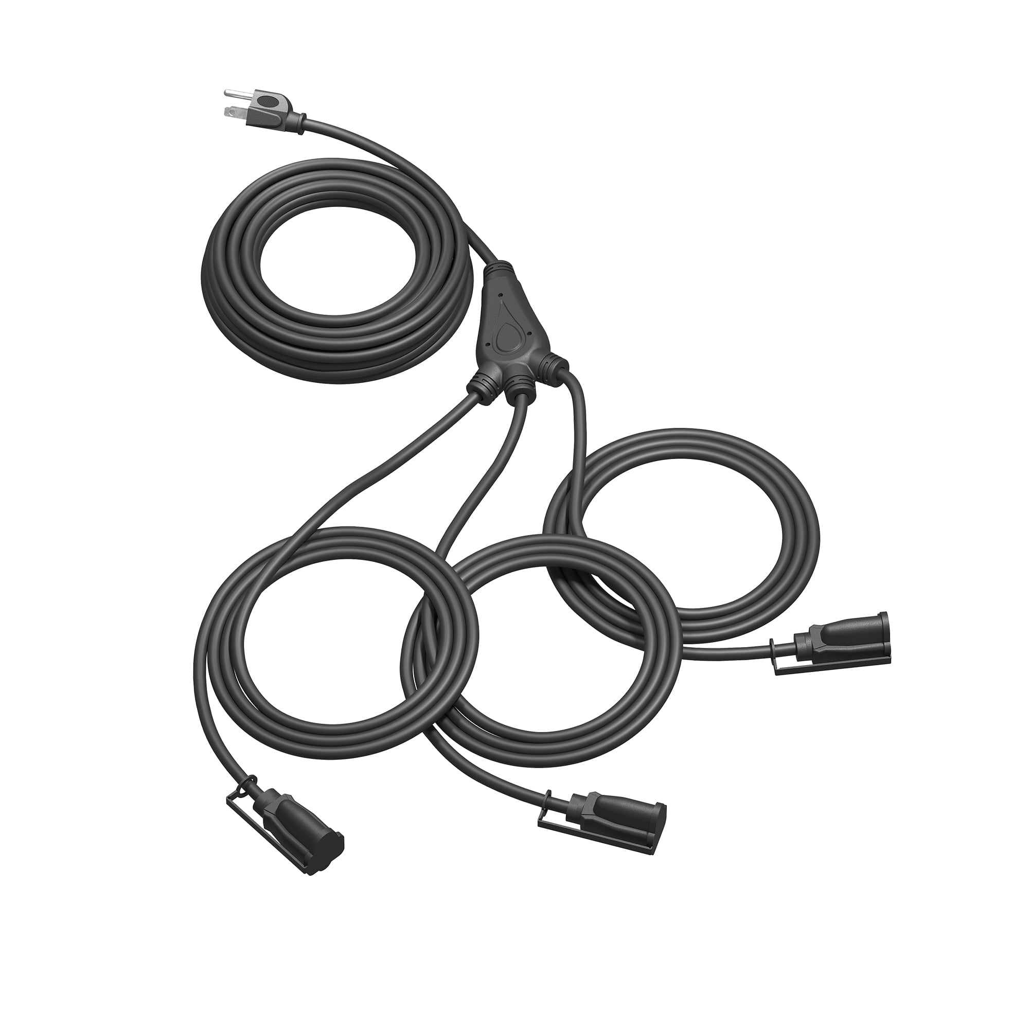 DEWENWILS 40ft Outdoor Extension Cord, 3 Outlets, Weatherproof Splitter ...