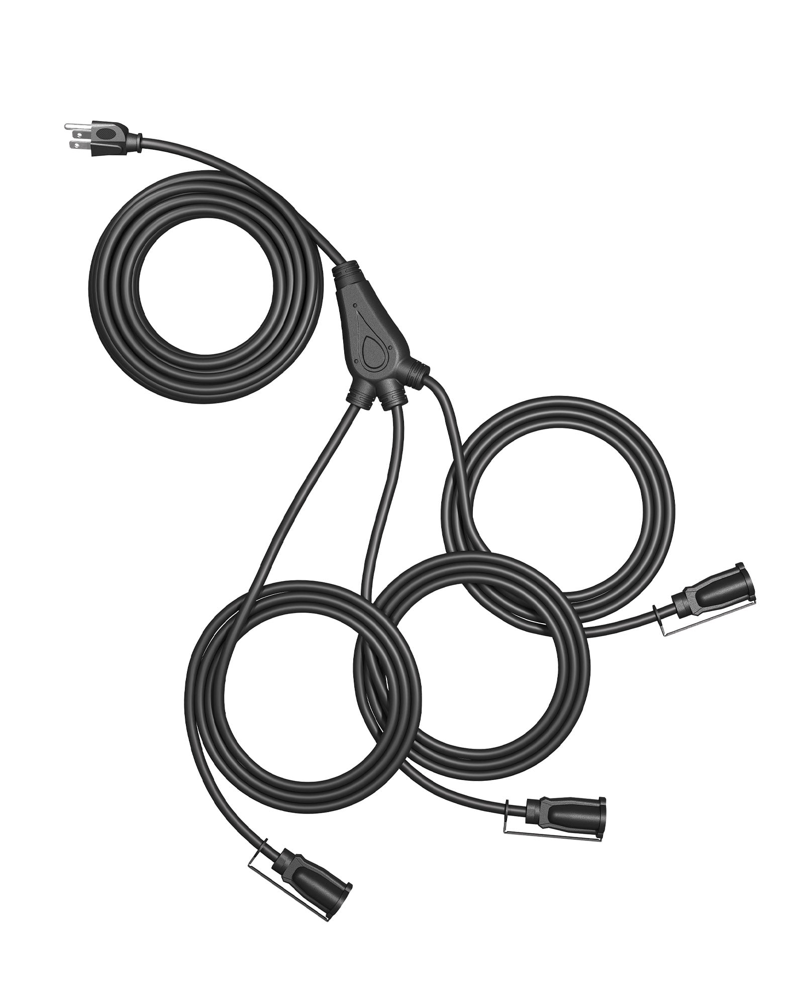 DEWENWILS 52ft (34+6+6+6) Outdoor Extension Cord 1 to 3 Spliter, Total ...