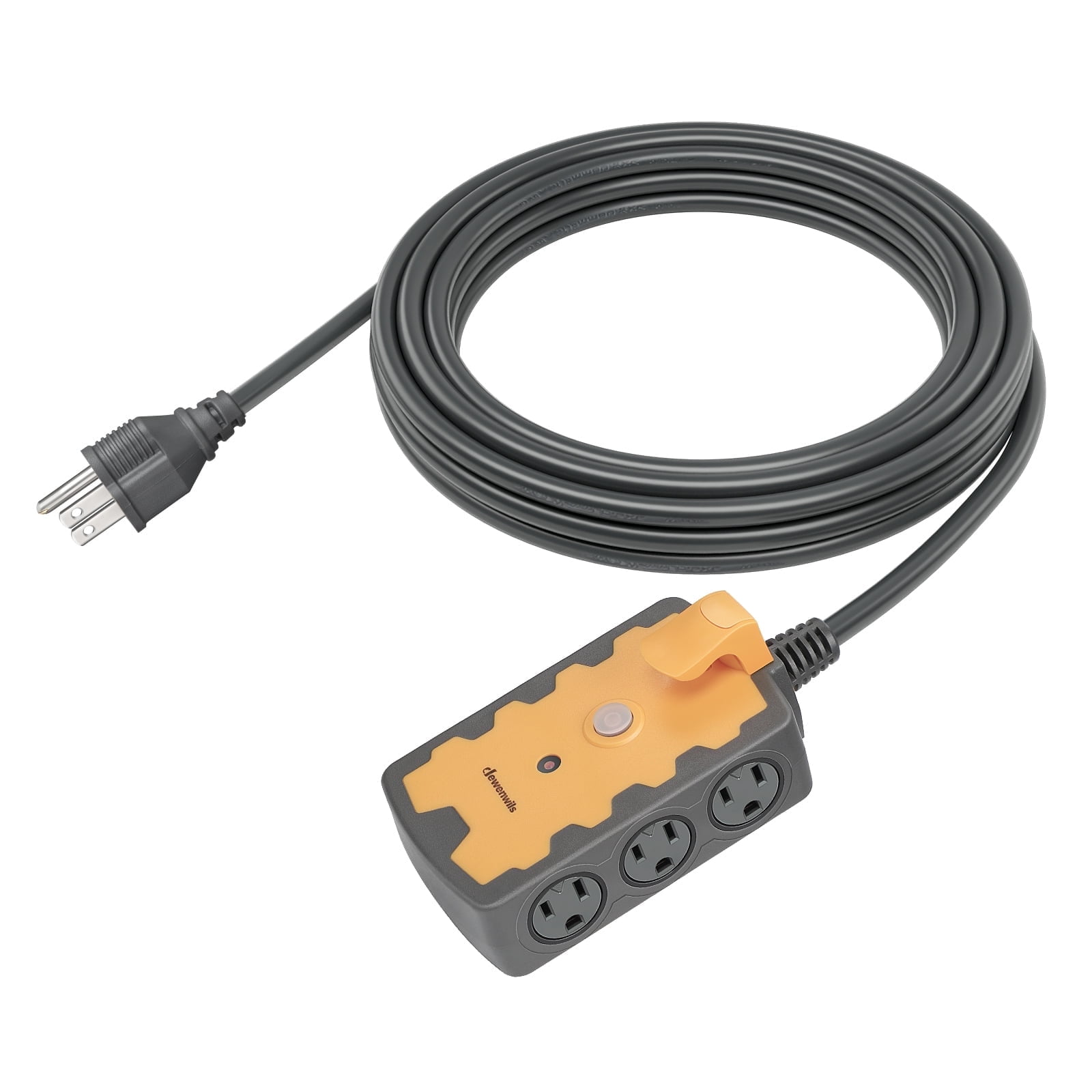 DEWENWILS Power Strip with 6 Outlets, 15 ft Extension Cord, 15A Circuit Breaker, Heavy Duty ...