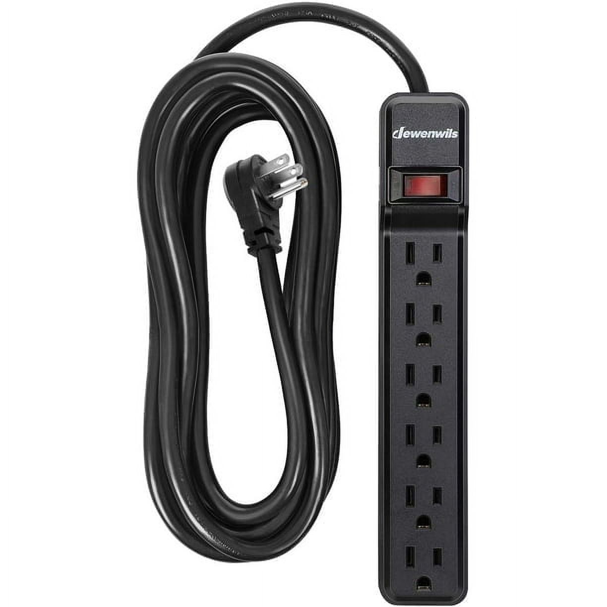 V7 8-Outlet Industrial Power Strip, 12ft Cord, 125V, 15A 5-15P ...