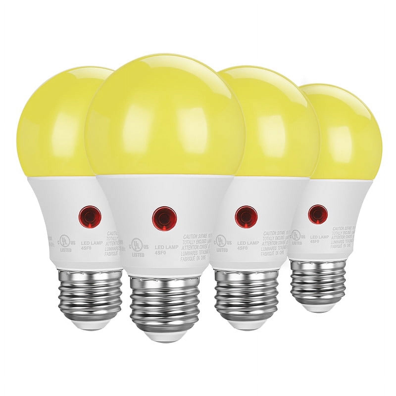 DEWENWILS Outdoor Light Bulbs with Dusk to Dawn Sensor, 2000K Amber ...