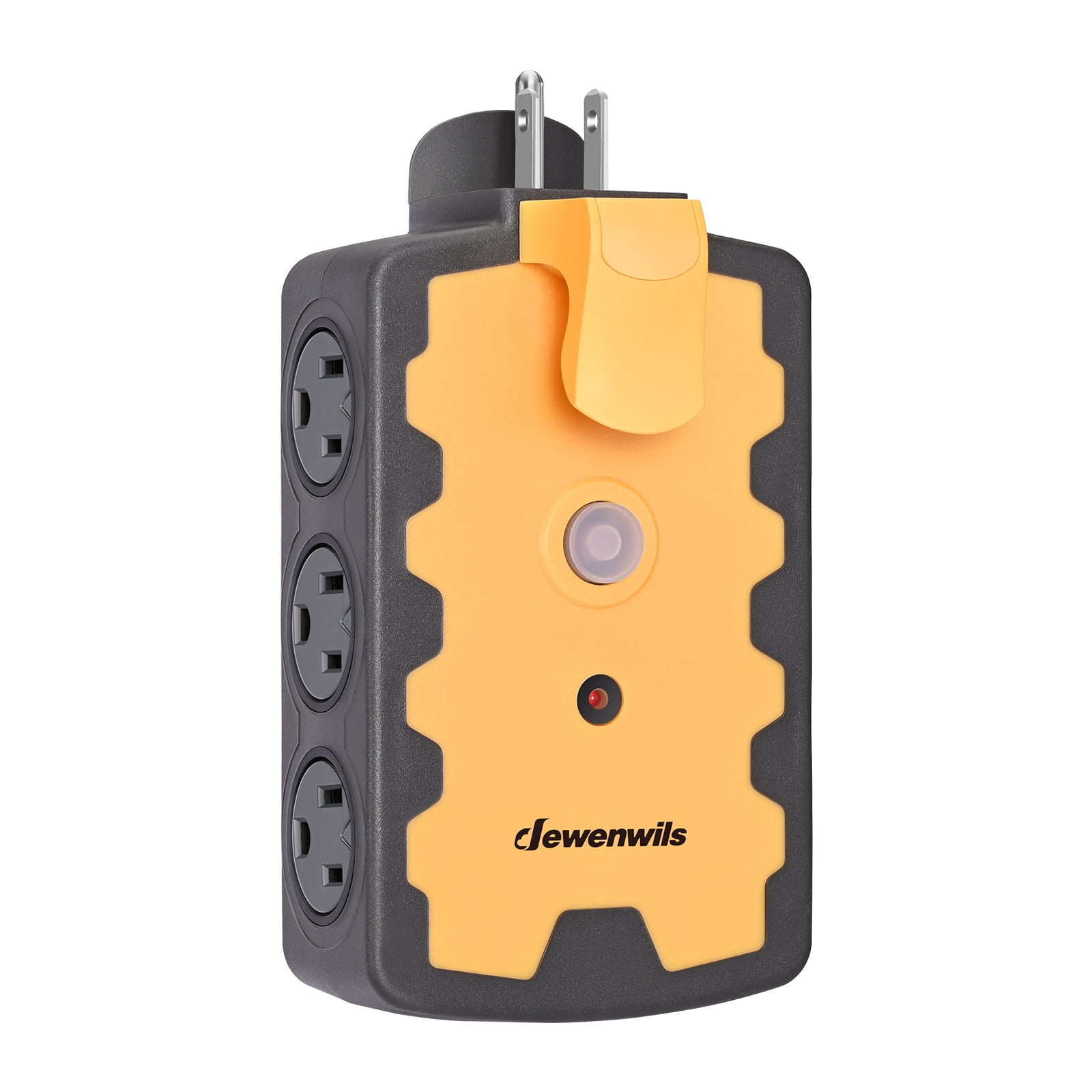 DEWENWILS Extension Cord Plug Adapter, 3-Prong Grounded Multi-Plug ...