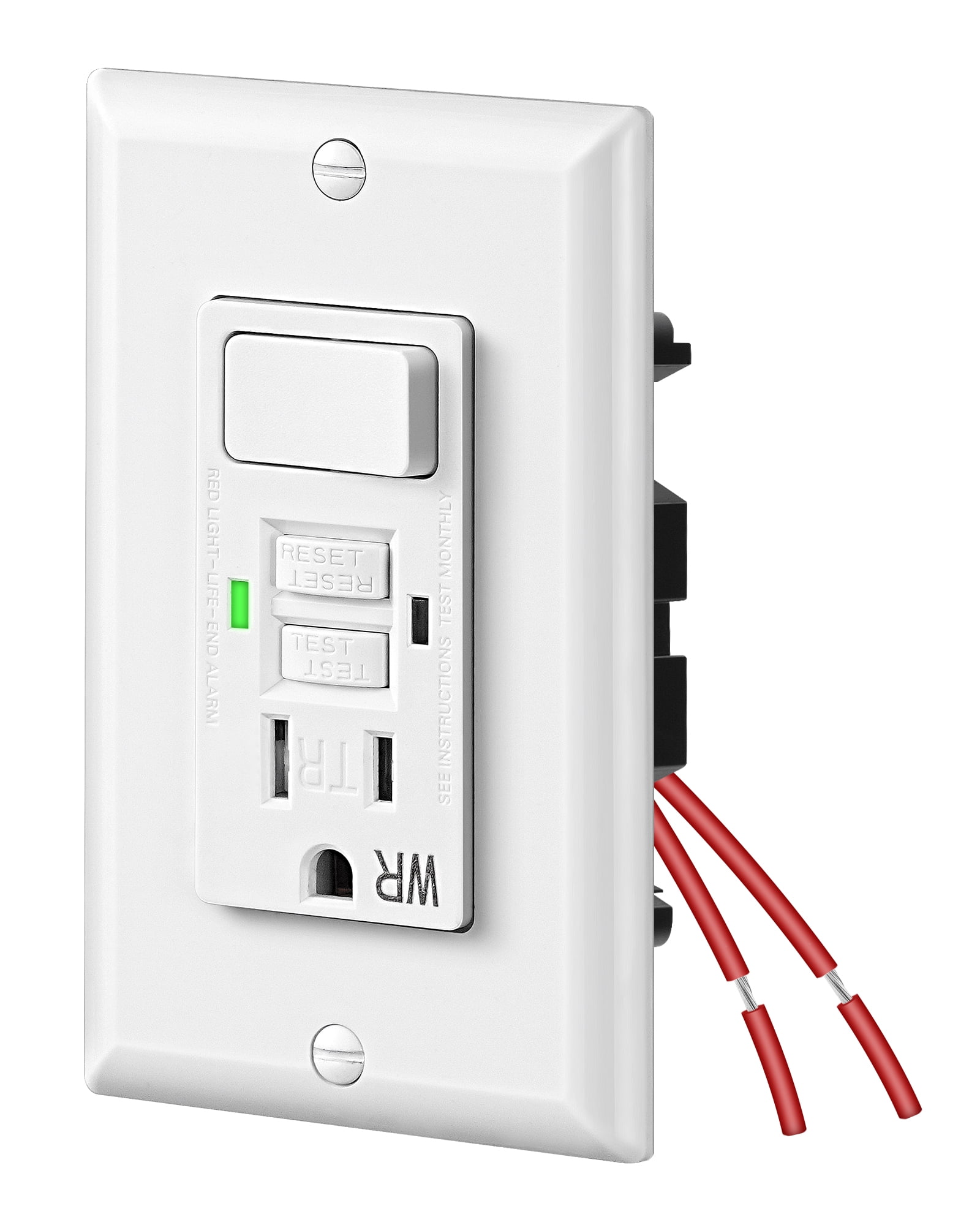 DEWENWILS GFCI Tamper-Resistant Self-Test Duplex Receptacle Outlet, 15A ...