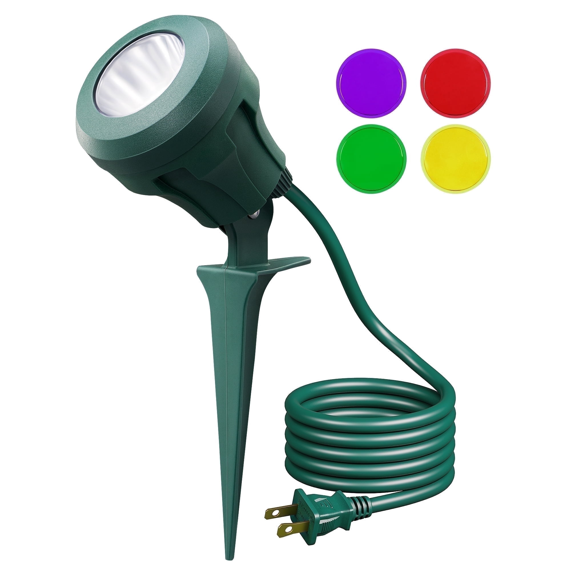 EDISHINE LED Outdoor Spotlight for Garden Decor Plug in Spot Light with ...