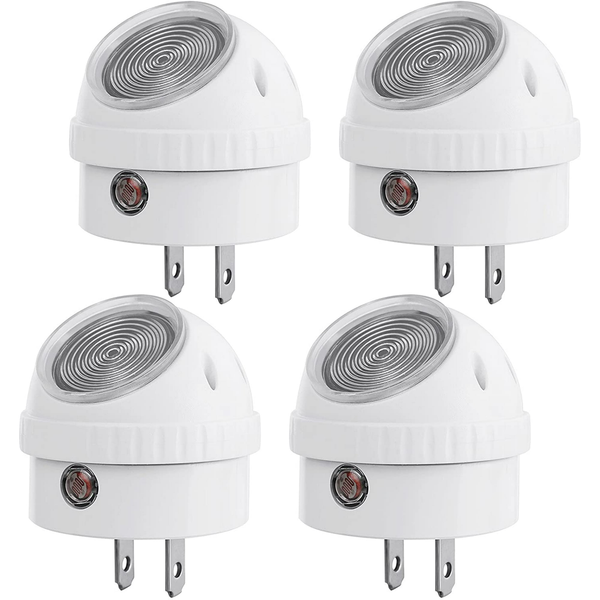 Set of 4 LED Night Light with Auto Dusk to Dawn Sensor Plug In Wall ...