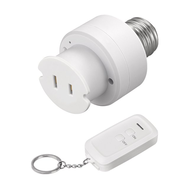 DEWENWILS Light Socket to Plug Adapter with Remote, 2 Prong Light ...