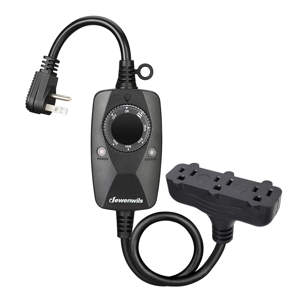 DEWENWILS Waterproof Outdoor Light Timer with 3 Power Outlets, 1.6FT ...