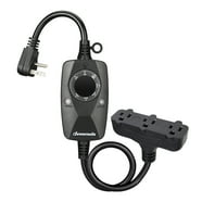 Woods Outdoor 24-Hour Heavy Duty Mechanical Plug-In Timer, 2 Grounded ...