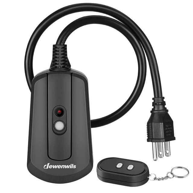 DEWENWILS Outdoor Remote Outlet, 15A Weatherproof, 100 Ft Range, UL ...