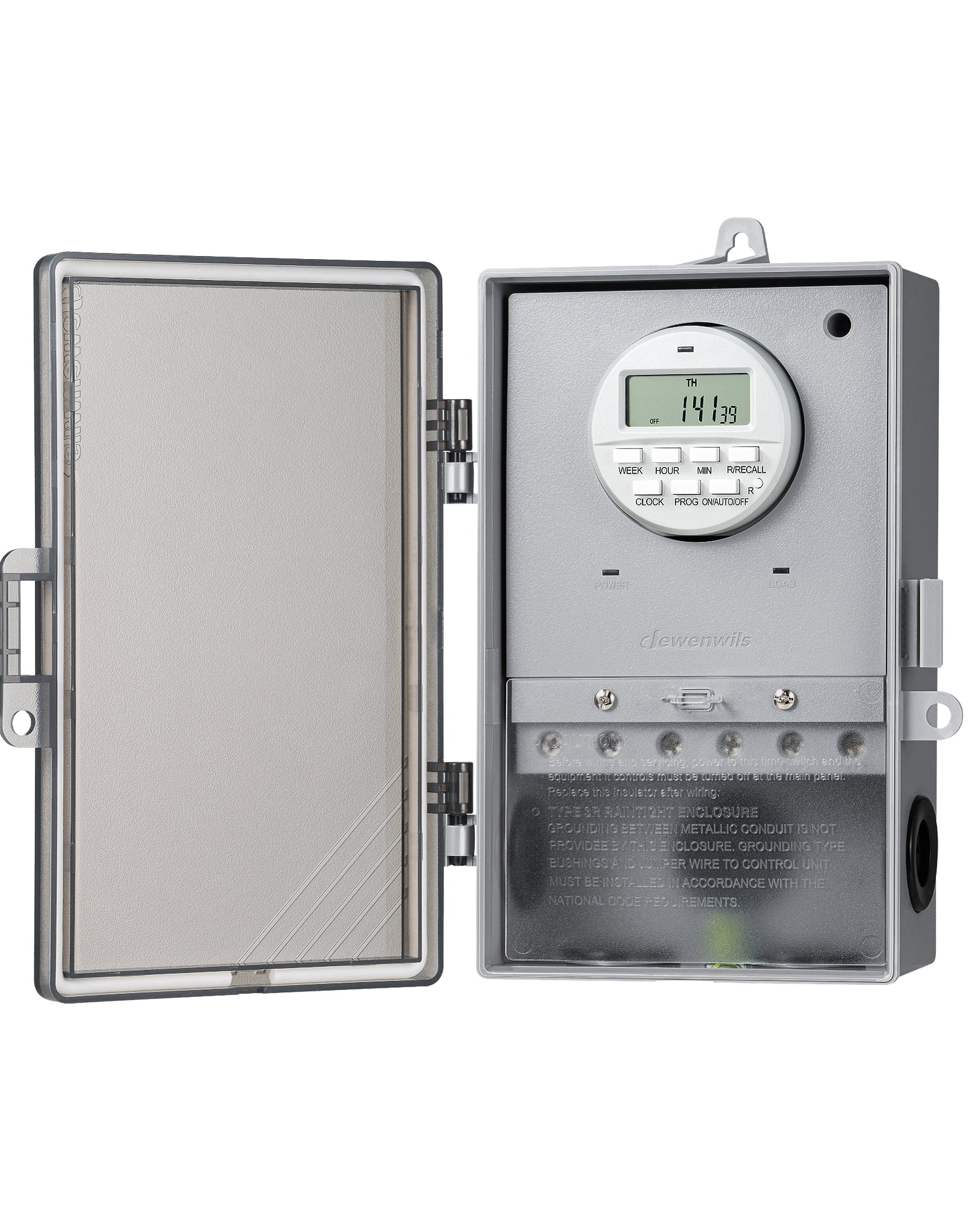 DEWENWILS Pool Pump Timer, Outdoor Digital Timer Box with Transparent ...