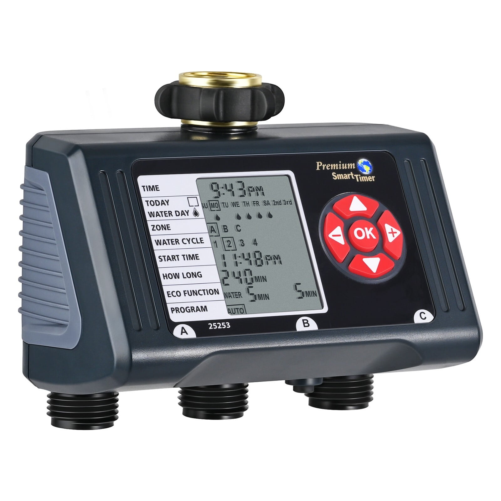 DEWENWILS Sprinkler Timer 3 Zone Water Timers for Hoses Programmable ...