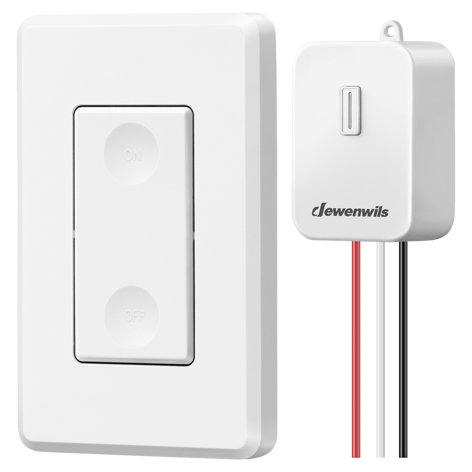 DEWENWILS Wireless Light Switch 15A High Power Receiver Kit, No in-Wall ...