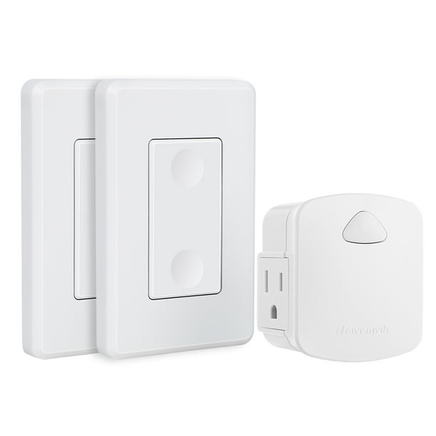 DEWENWILS Wireless Remote Control Outlet Switch, Remote Wall Switch and ...