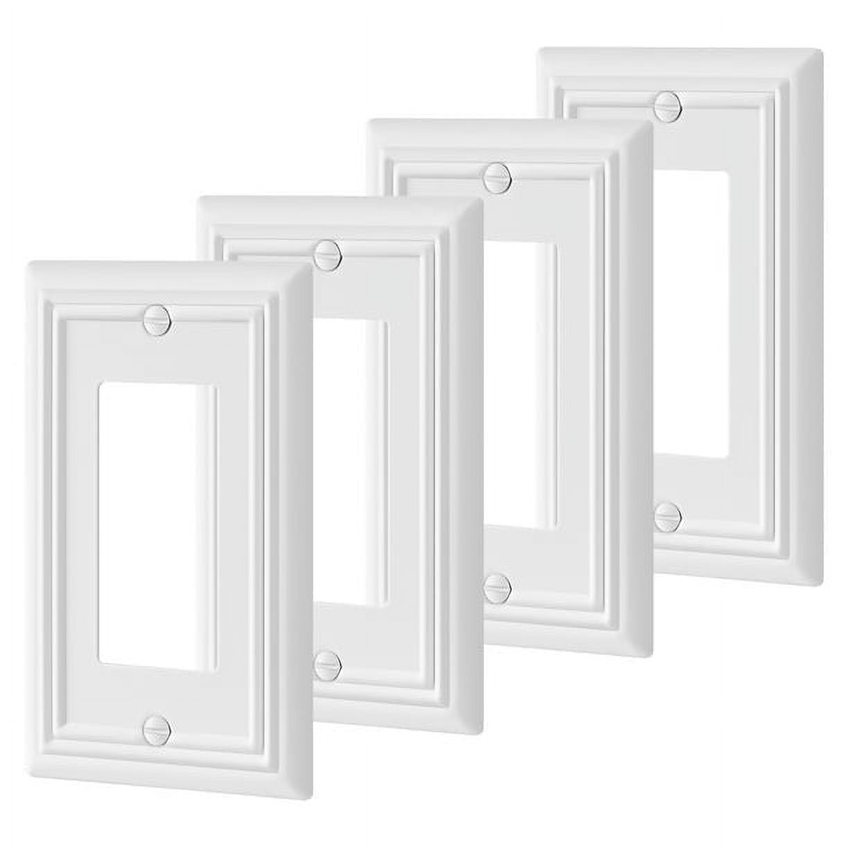 DEWENWILS White Metal Wall Plates, Outlet Covers for GFCI, Dimmer ...