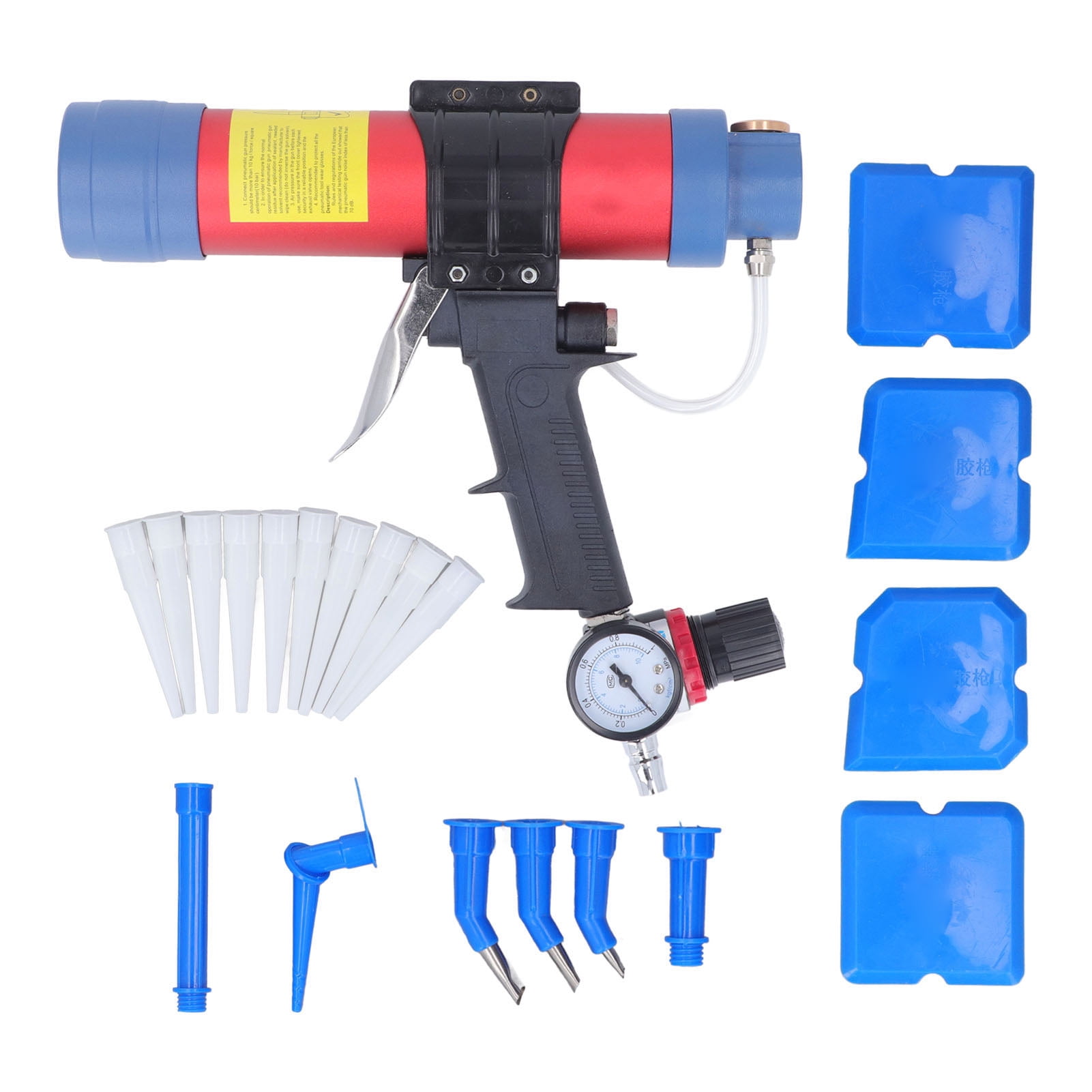 DEWIN Air Caulk Gun, Air Caulk Gun 310ml Capacity Pneumatic Caulking ...