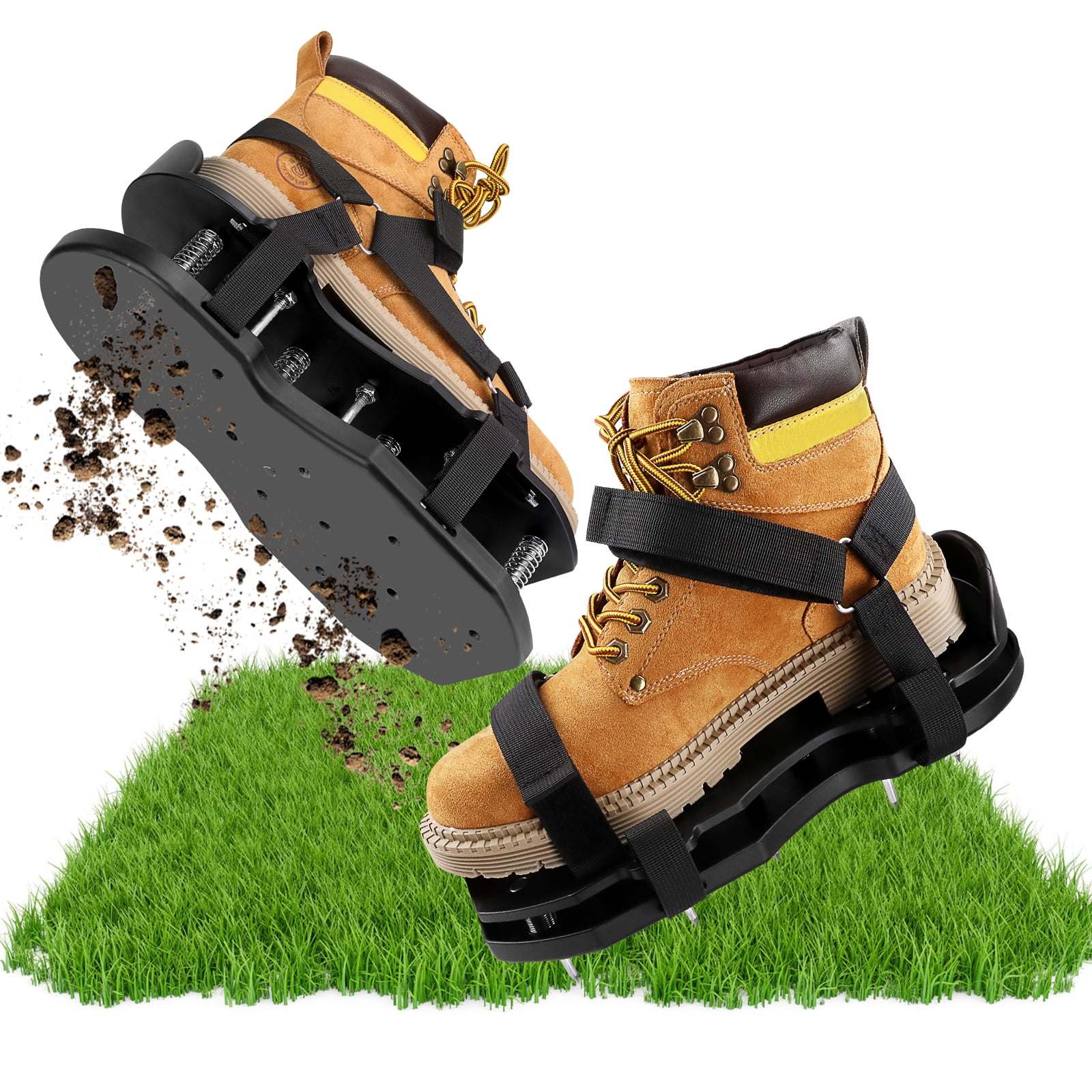 DEWINNER Lawn Aerator Shoes, Double Layer Aerator Spike Shoes with 13 ...