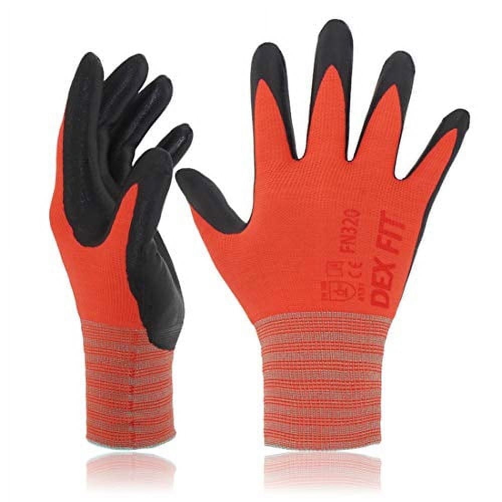 DEXFIT FN320 Red Multipurpose Nylon Work Gloves (Firm Grip, Durable ...