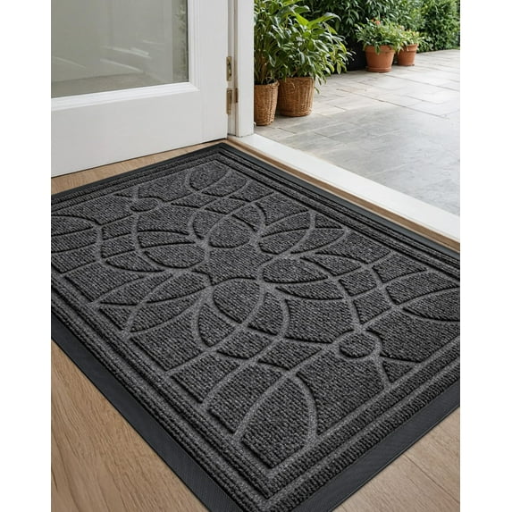 DEXI Front Door Mat Outside Entrance, Heavy Duty Non Slip Low Profile ...
