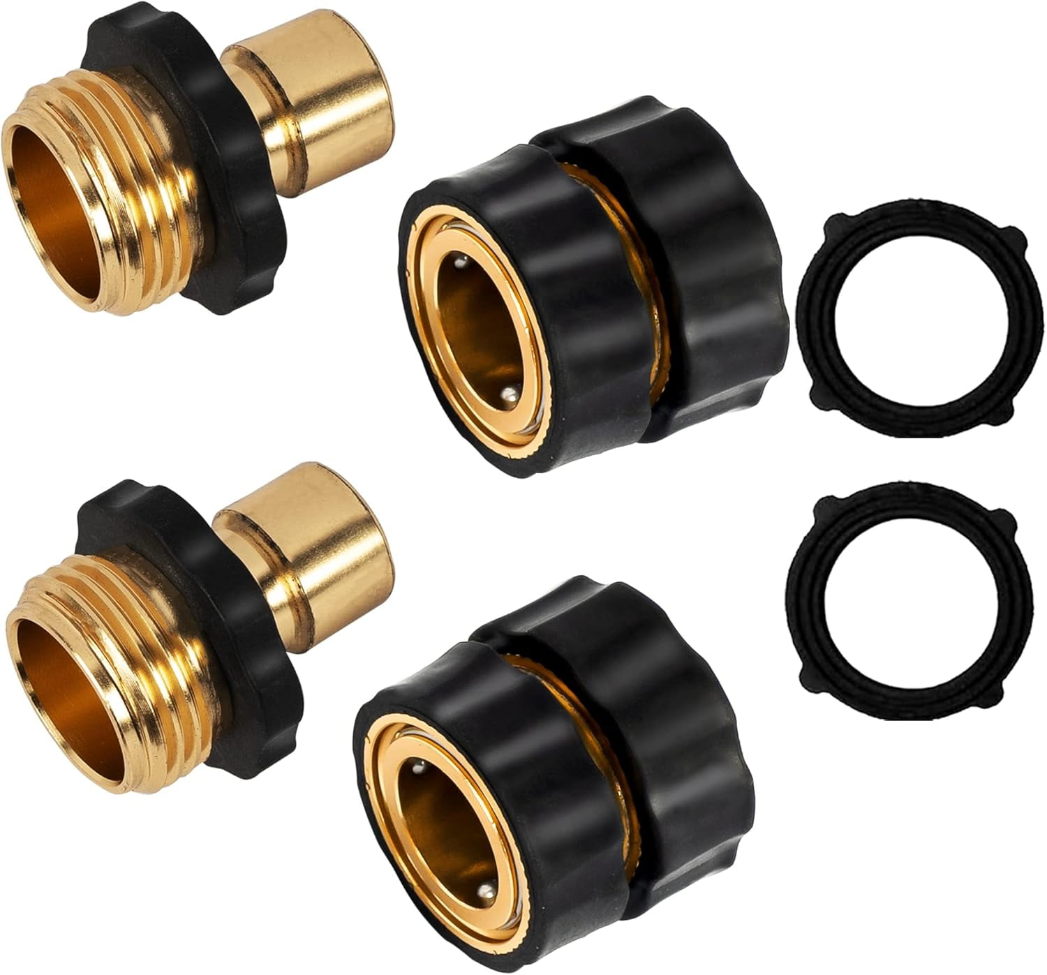 DEXIMRO 2 Set Quick Connect Hose Fittings for Garden Hose Quick ...