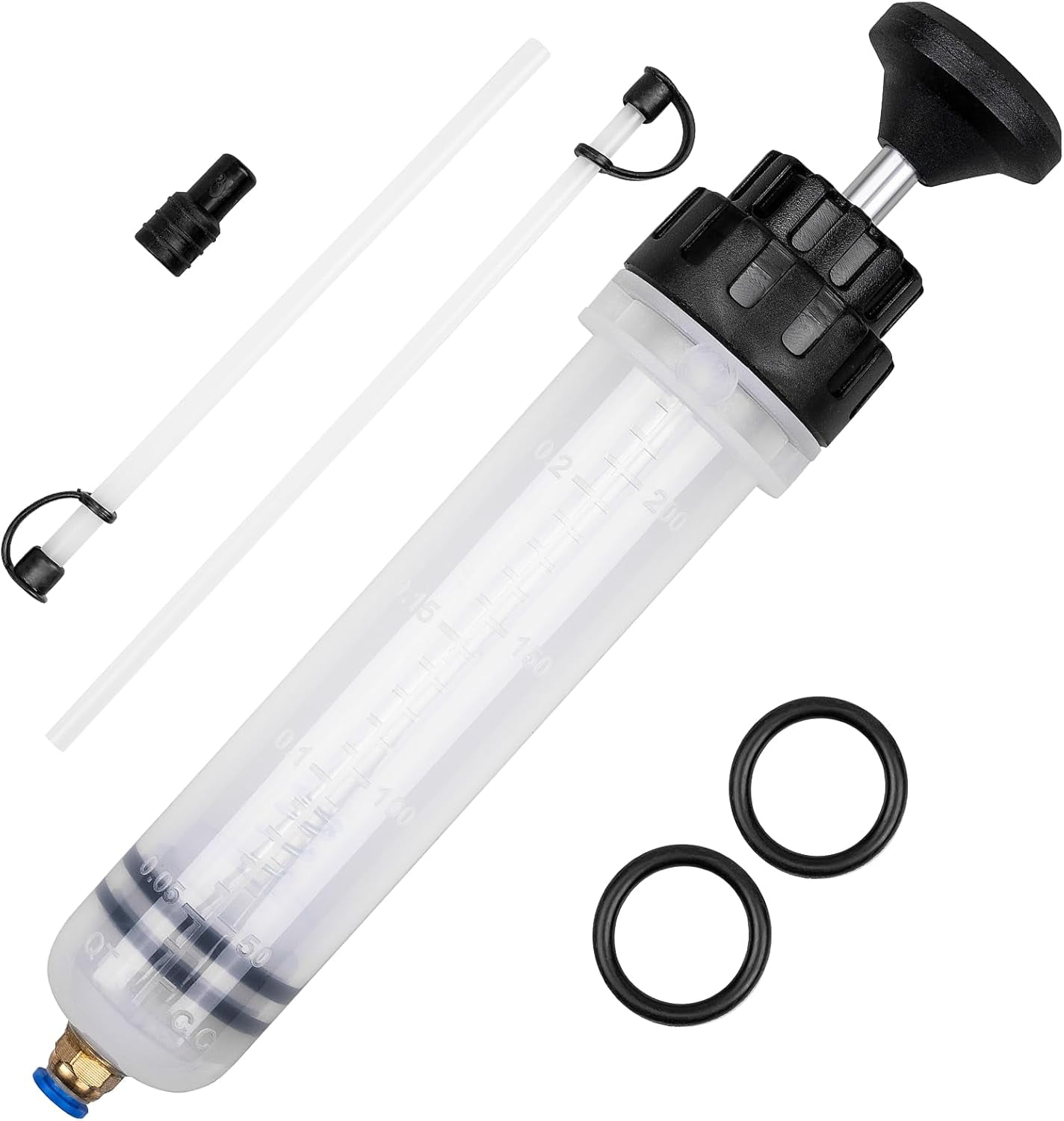 DEXIMRO 200CC Fluid Extractor Automotive, Fluid Pump with Long Extension Tubes, Oil Syringe with ...