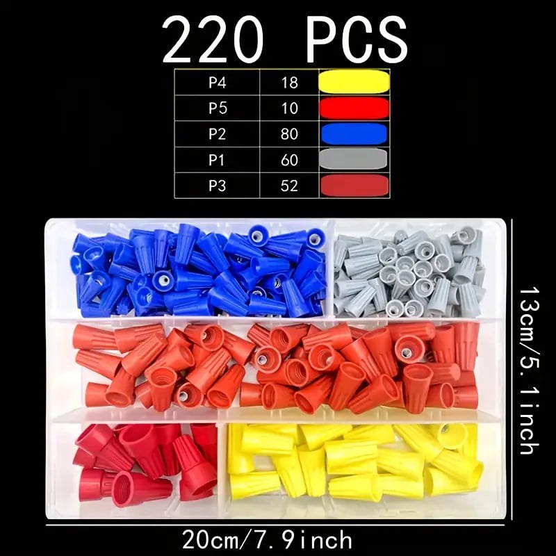 DEXIMRO 220 PCS Wire Connectors, Insulating Insert Twist Electrical ...