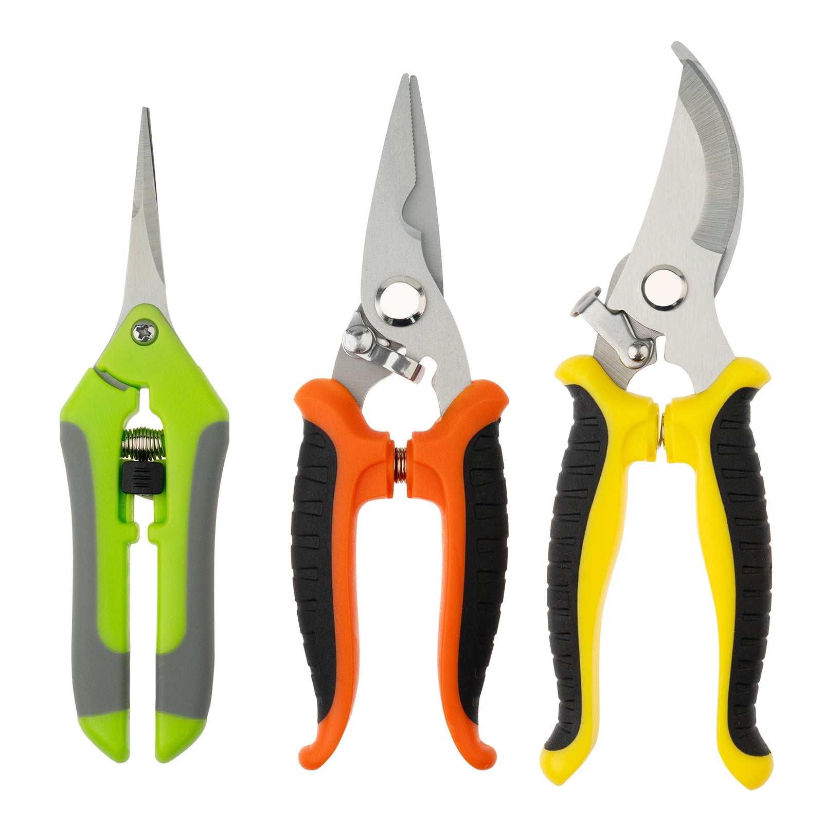 DEXIMRO 3 Pack Garden Pruning Shears, Stainless Steel Gardening ...