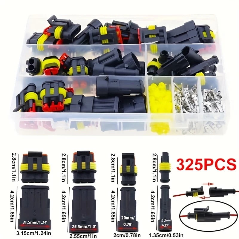 DEXIMRO 352PCS Waterproof Connectors Car Electrical Wire Connector Plug Kit Automotive Wire ...