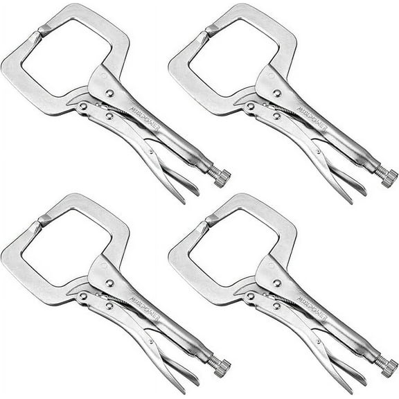 2 pc 18" Locking C Clamp Swivel End Pad Welding Locking Pliers Clamps ...