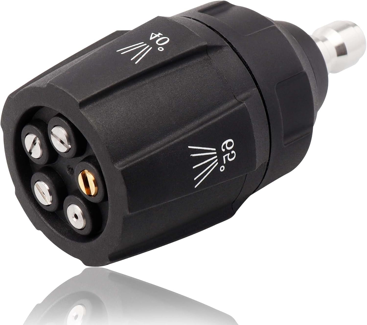DEXIMRO Adjustable Pressure Washer Nozzle, 5-in-1 Quick Changeover High ...
