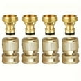DEXIMRO Garden Hose Quick Connector, Solid Brass 3/4 Inch GHT Thread Garden Quick Connect Kit ...