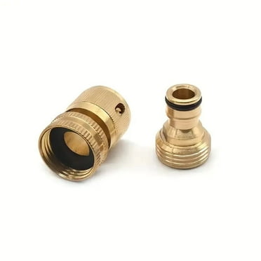 2 Pack 3/4 Inch Brass Garden Hose Adapter Male To Male Quick Connector - Walmart.com