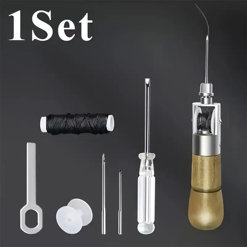 DEXIMRO Leather Sewing Accessories, DIY Craft Leather Sewing Kit with ...