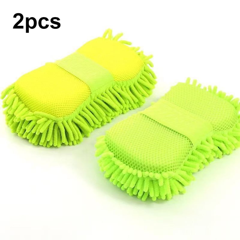 DEXIMRO Microfiber Car Wash Sponge-Non-Scratch Wash Mitt-Two Sided ...