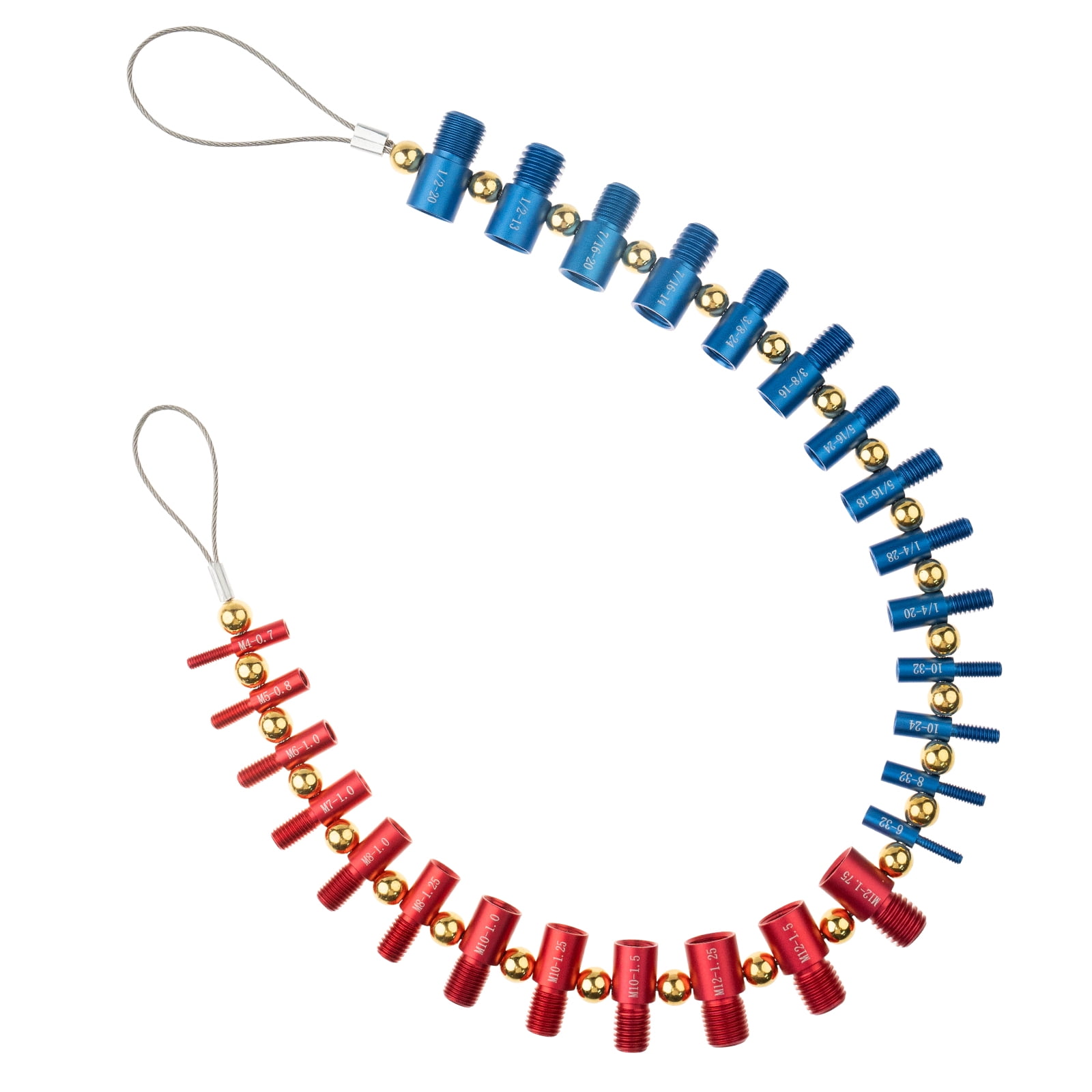 DEXIMRO Bolt Size and Thread Gauge- Thread Pitch Gauge- Nut and Bolt ...