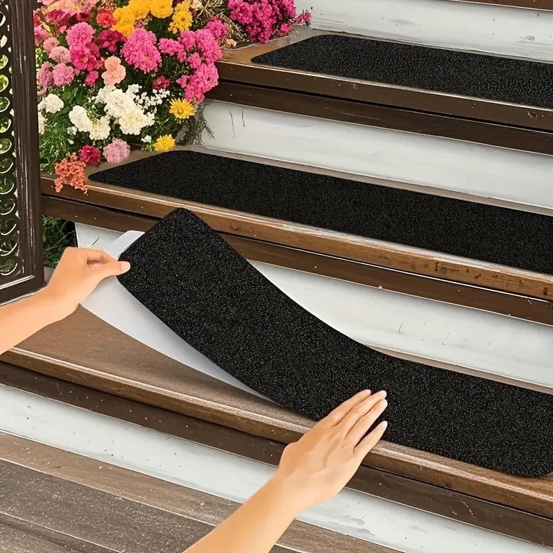 DEXIMRO Outdoor Stair Treads Non-Slip Step Strips for Wooden Steps 10 ...