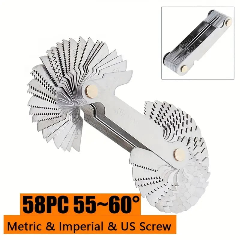 DEXIMRO Thread Pitch Gauges Measure Tool Set,Stainless Steel Thread ...