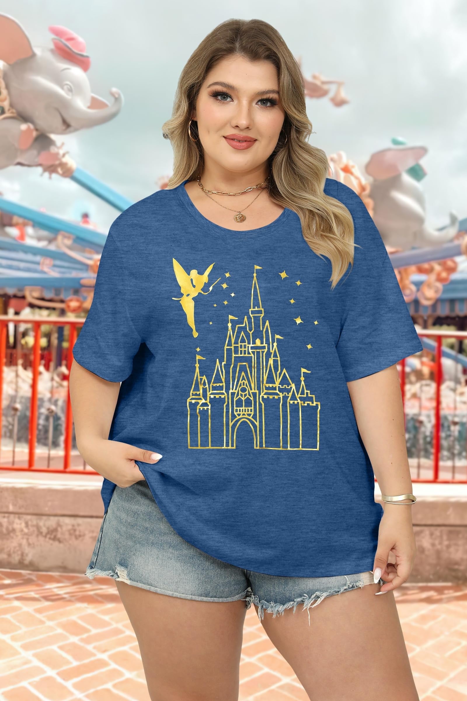 DEXIO Women's Plus Size Tops Magical Shirt for Women Magic Kingdom ...