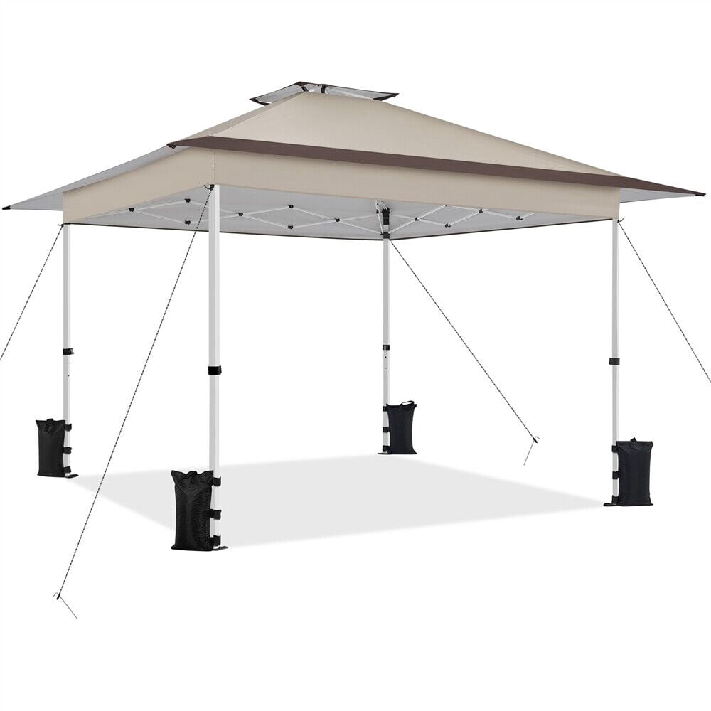 DEXS 13×13 ft Pop-Up Canopy, Featuring Overhang for Extended Shade ...