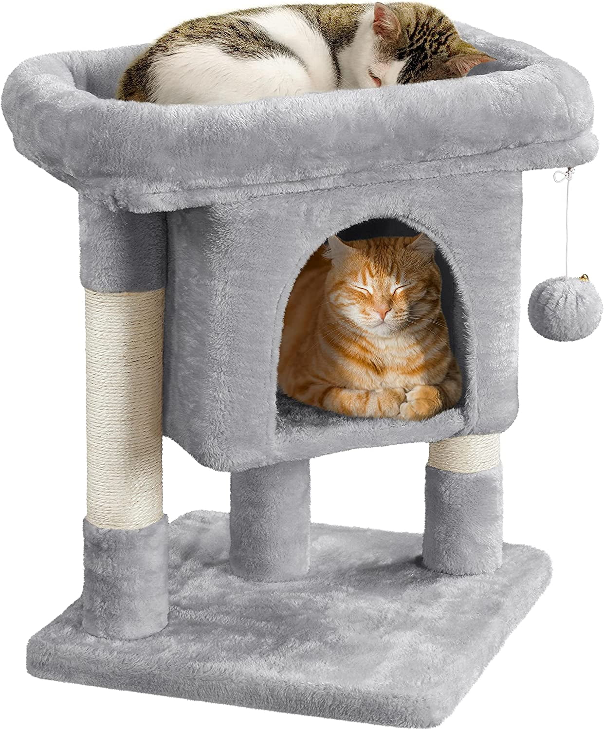 DEXS 23.5in Cat Tree Tower, Cat Condo with Sisal-Covered Scratching ...