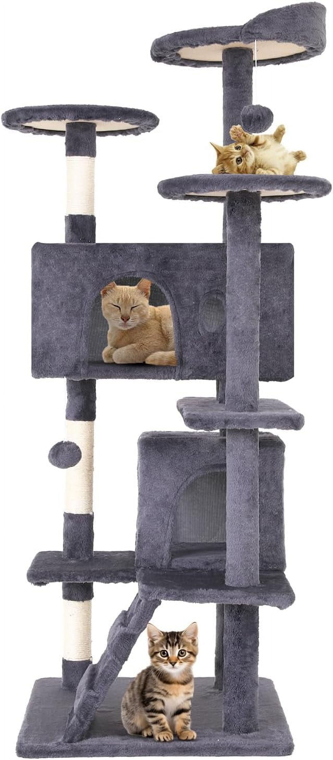 DEXS Cat Tower for Indoor Cats Multi-Level Cat Condos for Cat Tree Cat ...