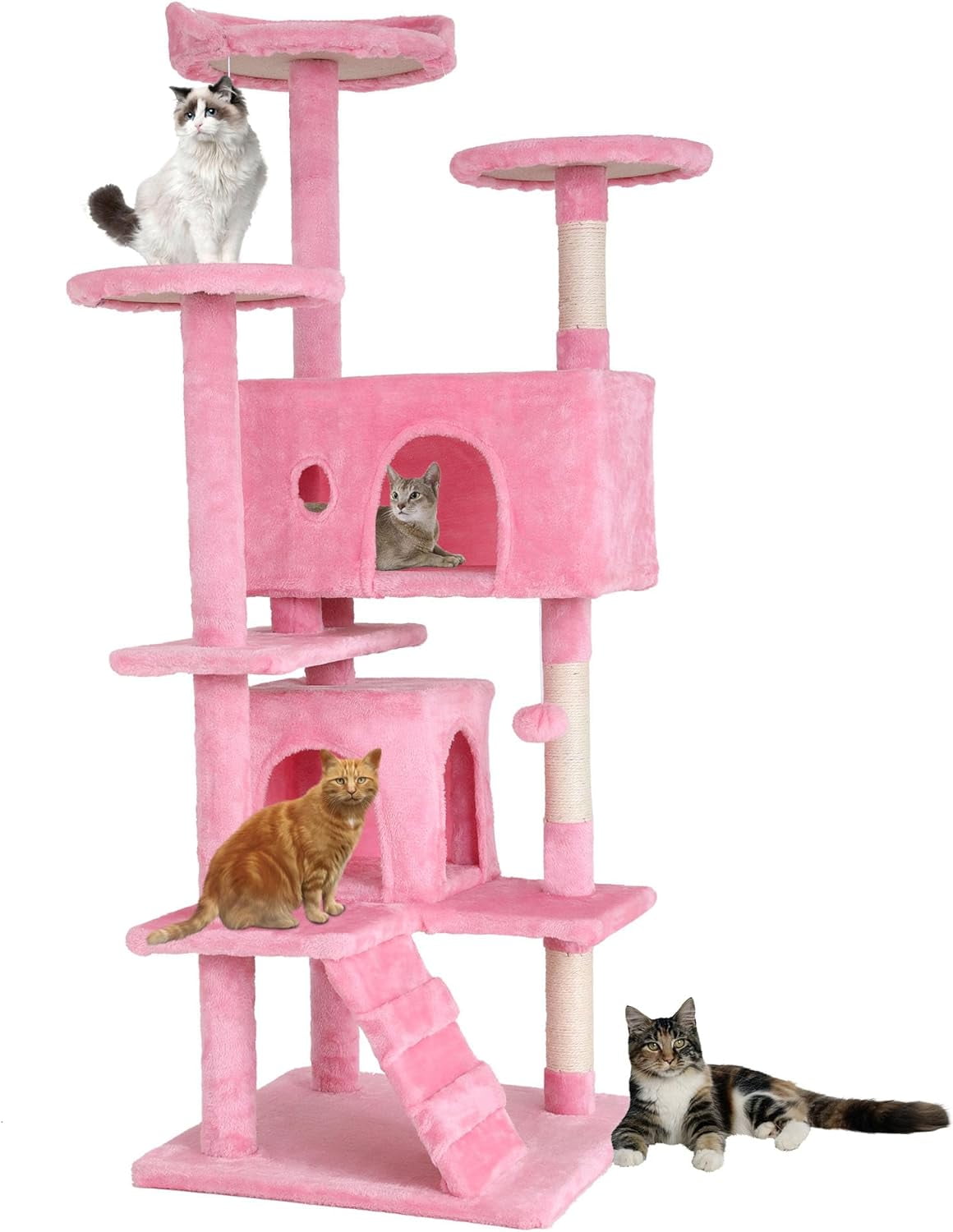 DEXS Cat Tree Tower for Indoor Cats,Multi-Level Furniture Activity ...
