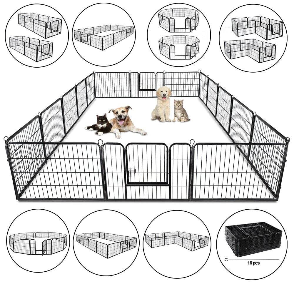 DEXS Expandable 16 Panel Dog Kennel: The Ultimate 24" High Exercise ...