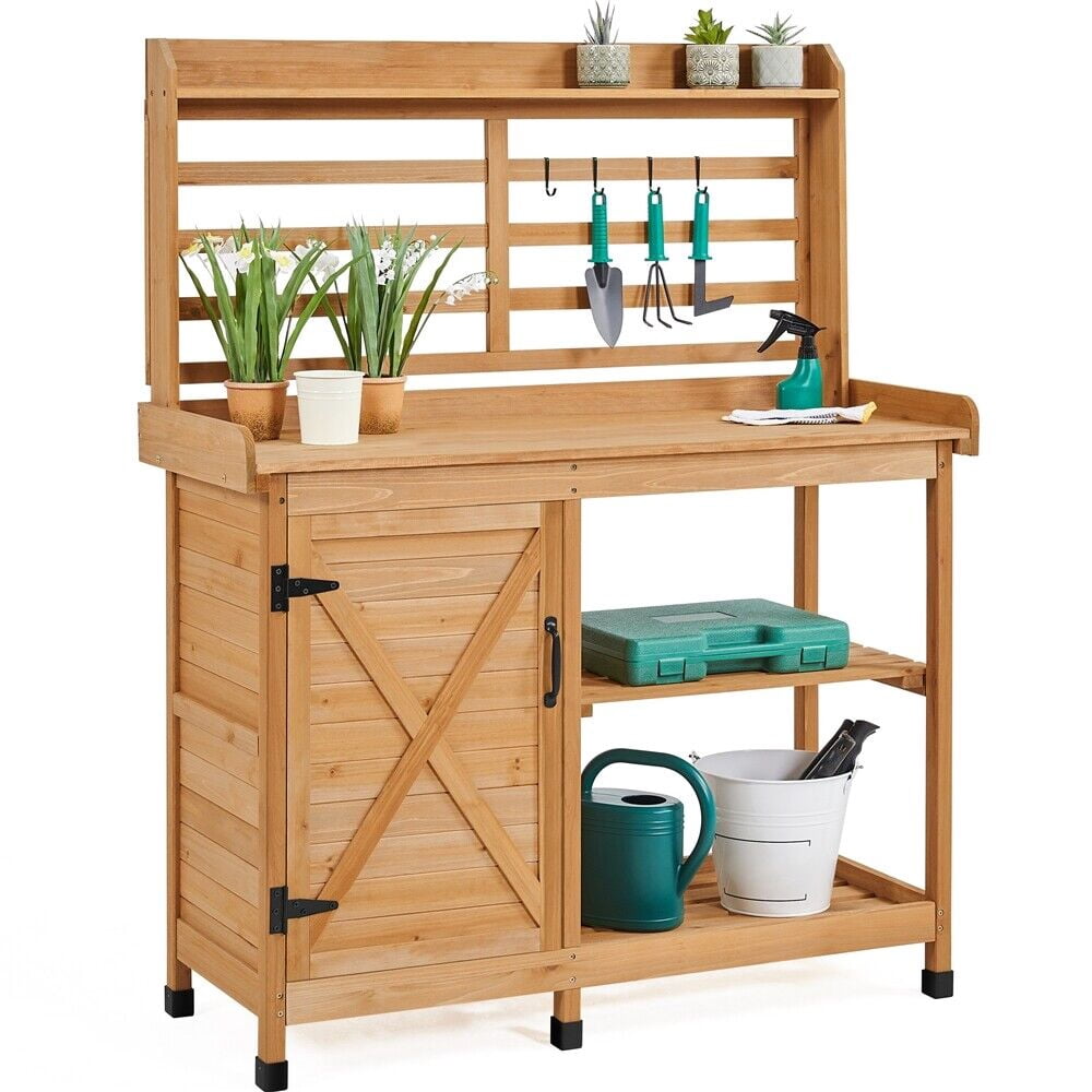 DEXS Outdoor Garden Potting Bench Table, a Versatile Garden Workstation ...