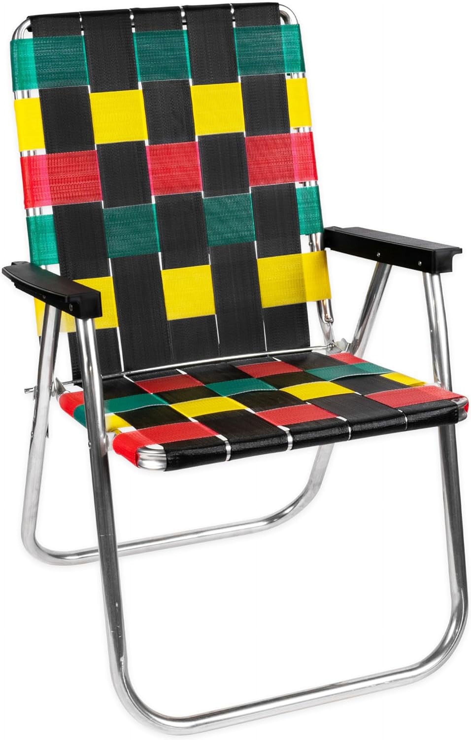 DEXS Rasta Flag Classic Lightweight Folding Lawn Chair, Durable Rust ...