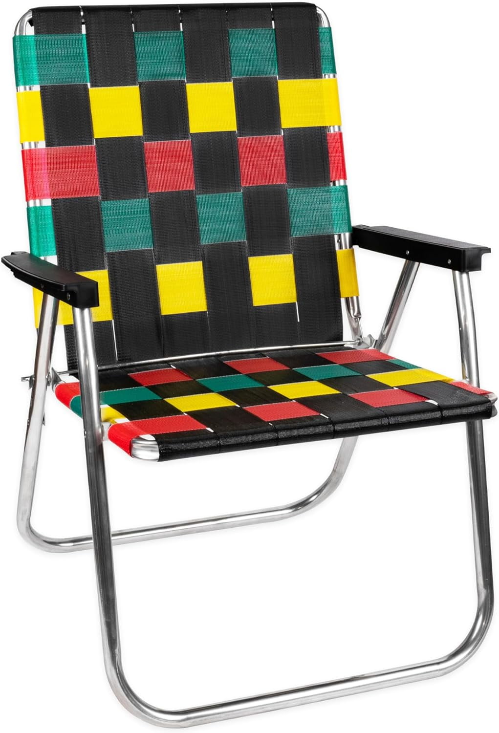 DEXS Rasta Flag Classic Lightweight Folding Lawn Chair, Durable Rust ...
