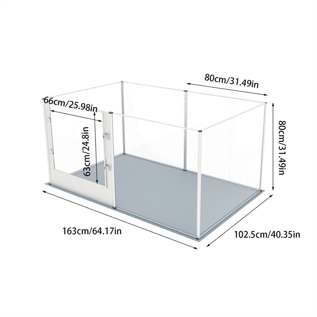 DEXS S-XXL Large Clear Acrylic Dog Playpen,Versatile for Pet Animals ...