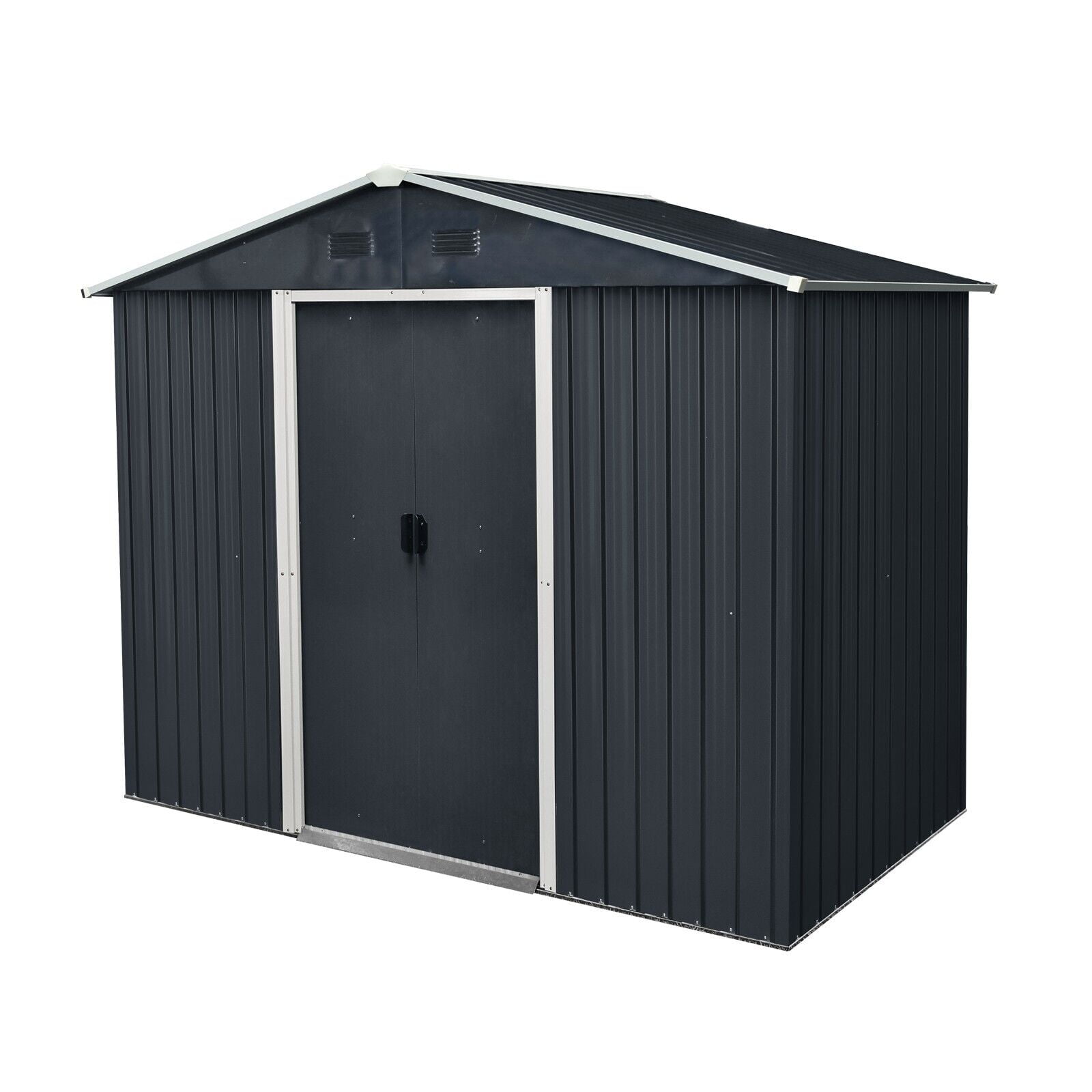 DEXS Spacious 8x4 FT Outdoor Durable Metal Storage Shed, Stable with ...