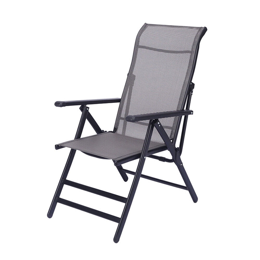 DEXS Spacious Lounge Chair, Premium Folding High Back Lawn Chairs with ...