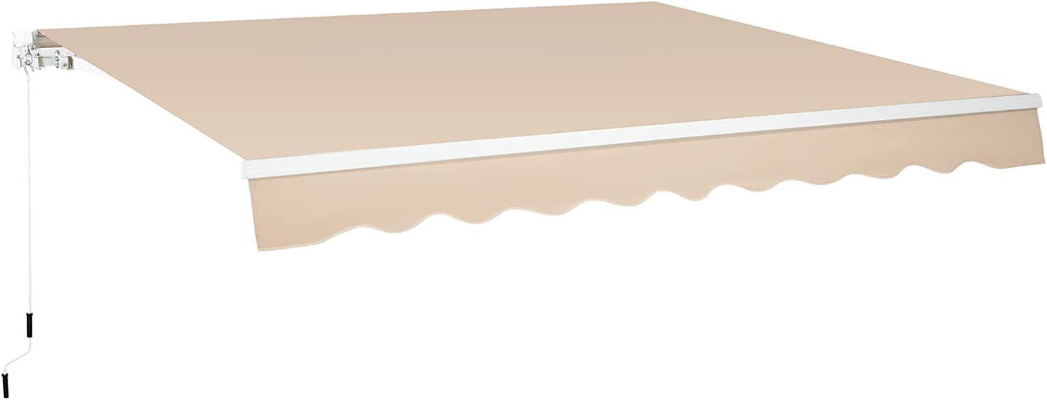 DEXS Spacious Patio Awning, Premium Manual Retractable Sun Shade ...
